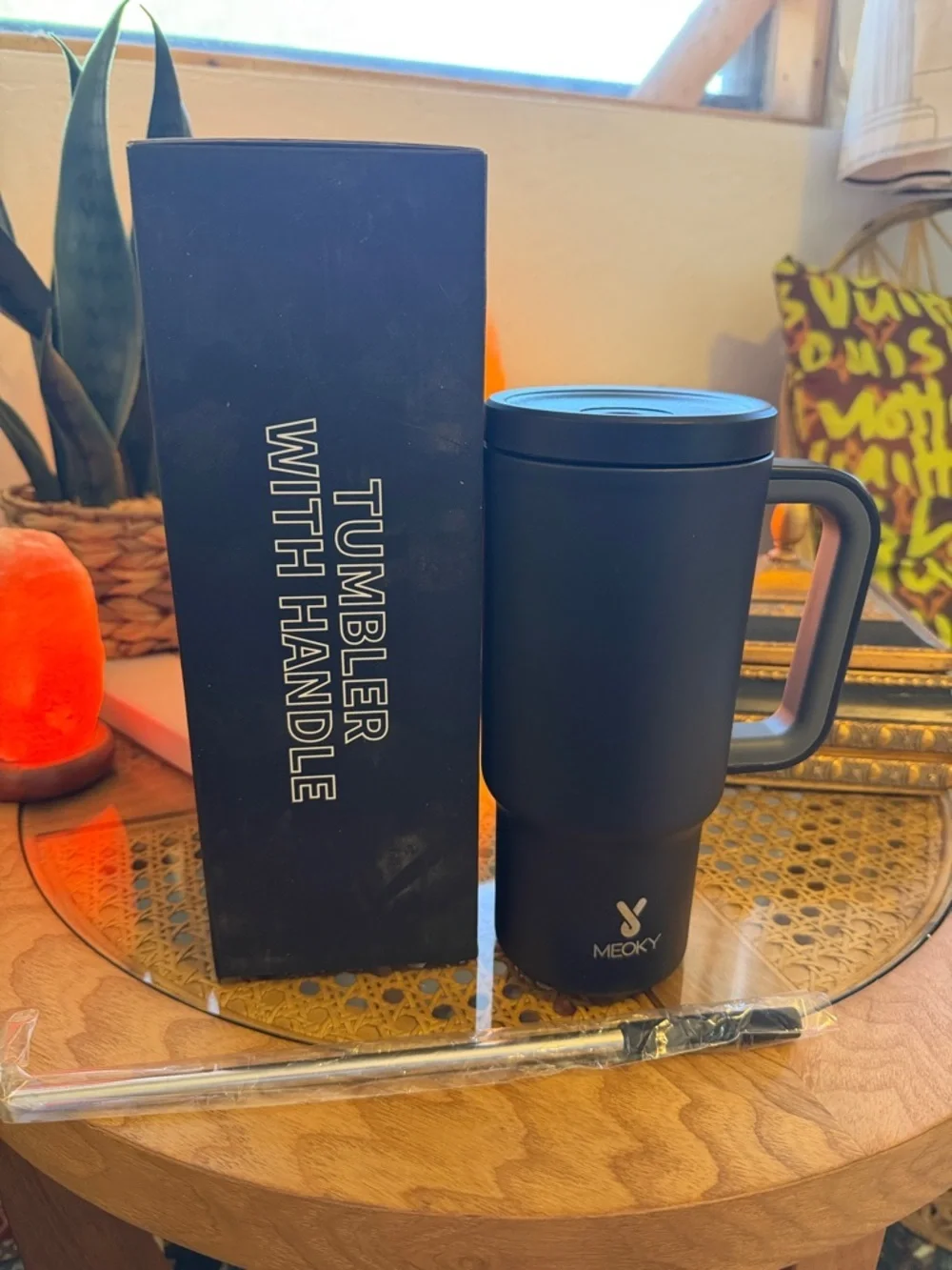 meoky | Dining | Black Insulated Travel Mug With Handle | Poshmark